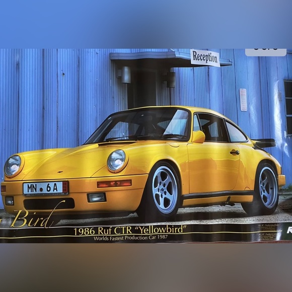 Art | Porsche 1986 Ctryellowbird Ruf Factory Poster | Poshmark